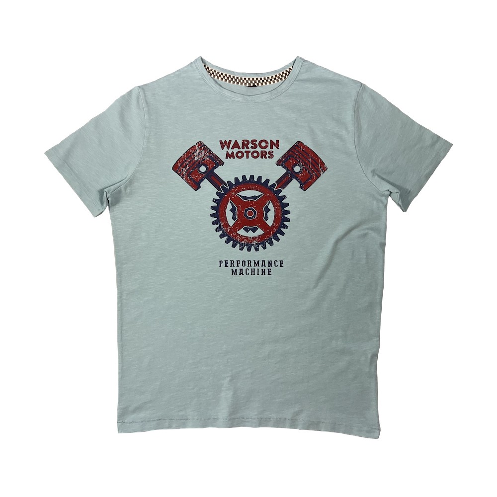 T-shirt Piston blue- T-shirt - Warson Motors - Fine Racing Equipment