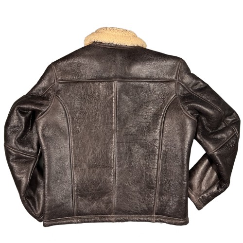 Winter aviator leather jacket brown - Jacket - Warson Motors