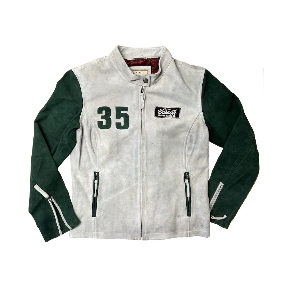 Gran Turismo leather jacket white/green women
